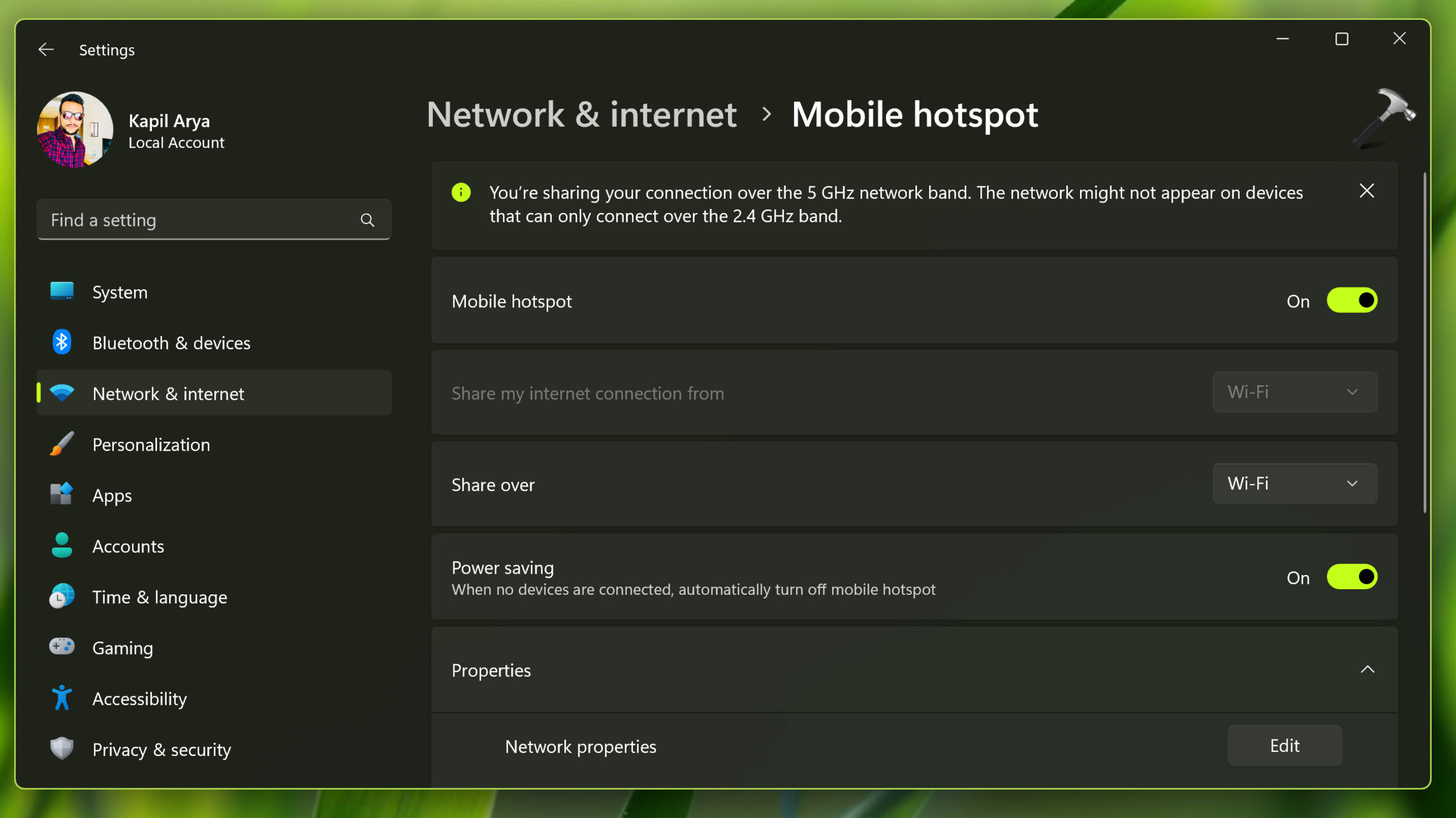 Ota käyttöön tai poista mobiili hotspot käytöstä Windows 11/10 ...