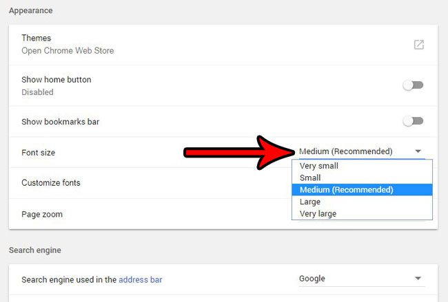 Kuinka käyttää suurempaa oletusfonttikokoa Google Chromessa